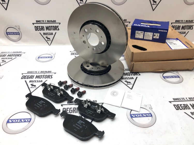Передние тормозные диски и колодки Volvo XC90 17' 2FN \\ Оригинал ...