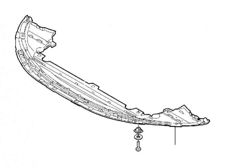 30795019 Пыльник переднего бампера Вольво S60 2011- \\ обтекатель ...